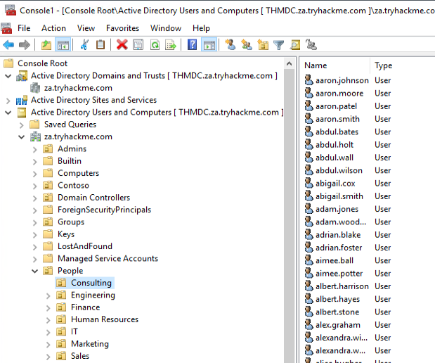 THM — Enumerating Active Directory | Vladislav Stukalov